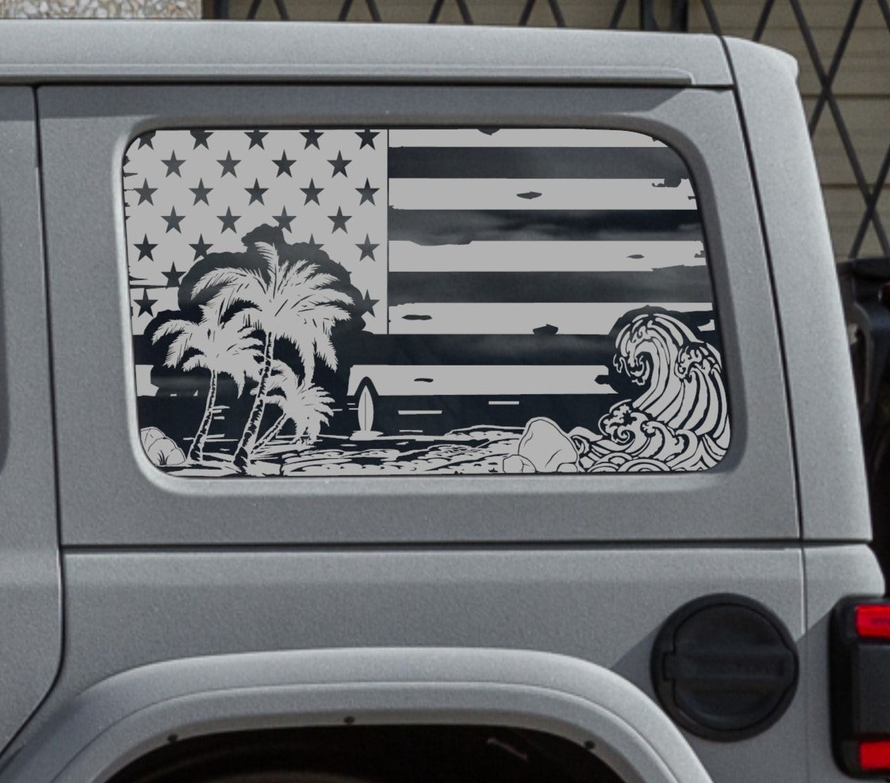 American Flag Decals for Jeep Wrangler JL, JK 4-Door/2-Door – Decal ...