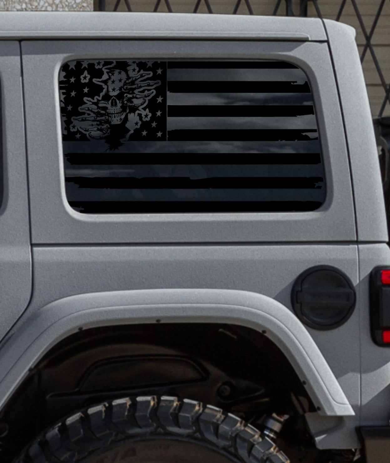 American Flag Skull Decals for Jeep Wrangler JL, JK 4-Door – Decal Republic