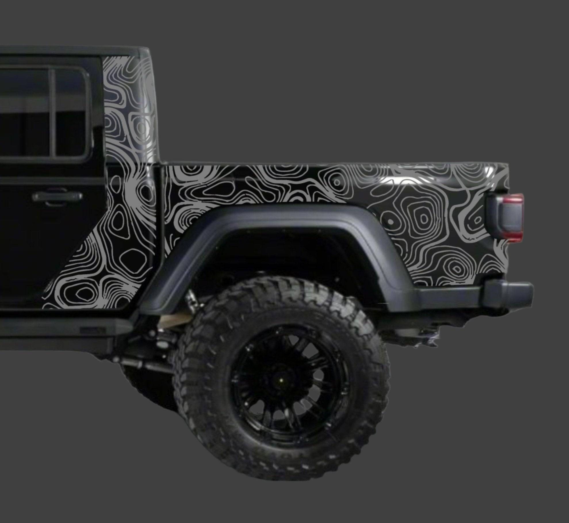 Topographical Map Topo Decals for Jeep Gladiator Truck – Decal Republic