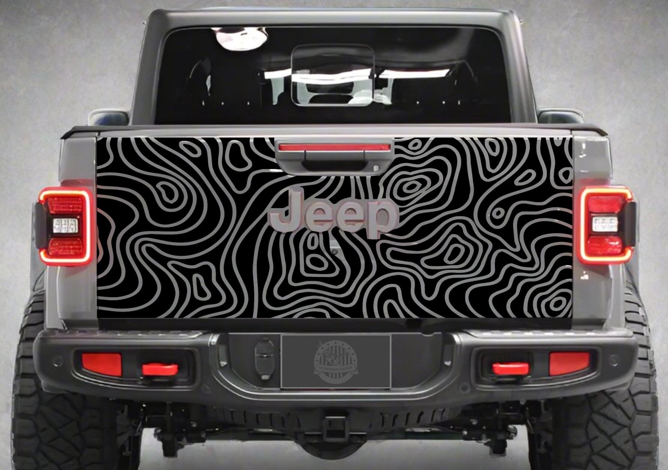 Topographic Topo Map Jeep Gladiator Decals – Decal Republic