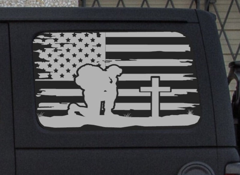 American Flag Soldier Decals for Jeep Wrangler JL, JK – Decal Republic