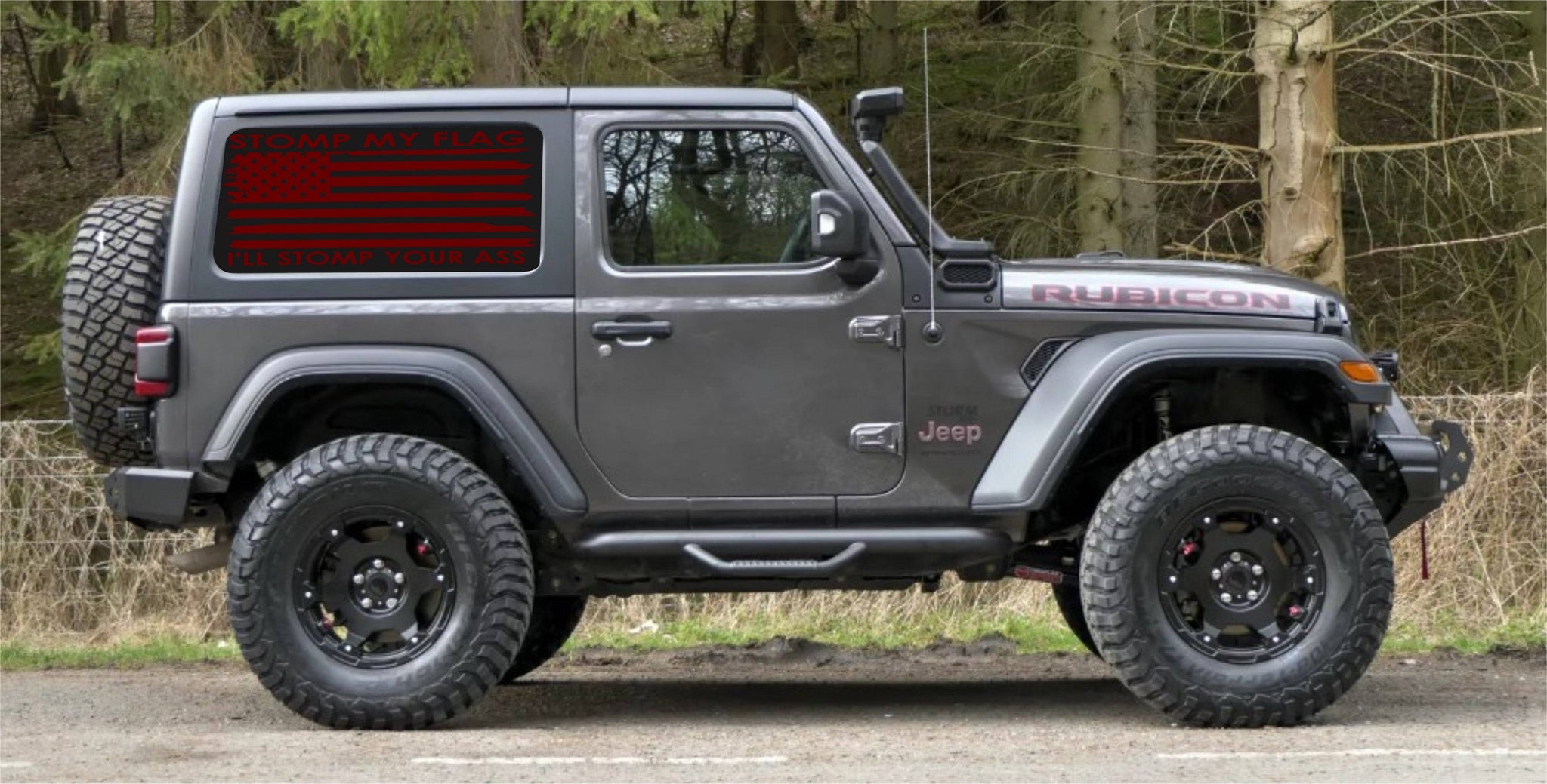 Distressed American Flag Decals for Jeep Wrangler JL, JK | 4-Door 2-Do ...