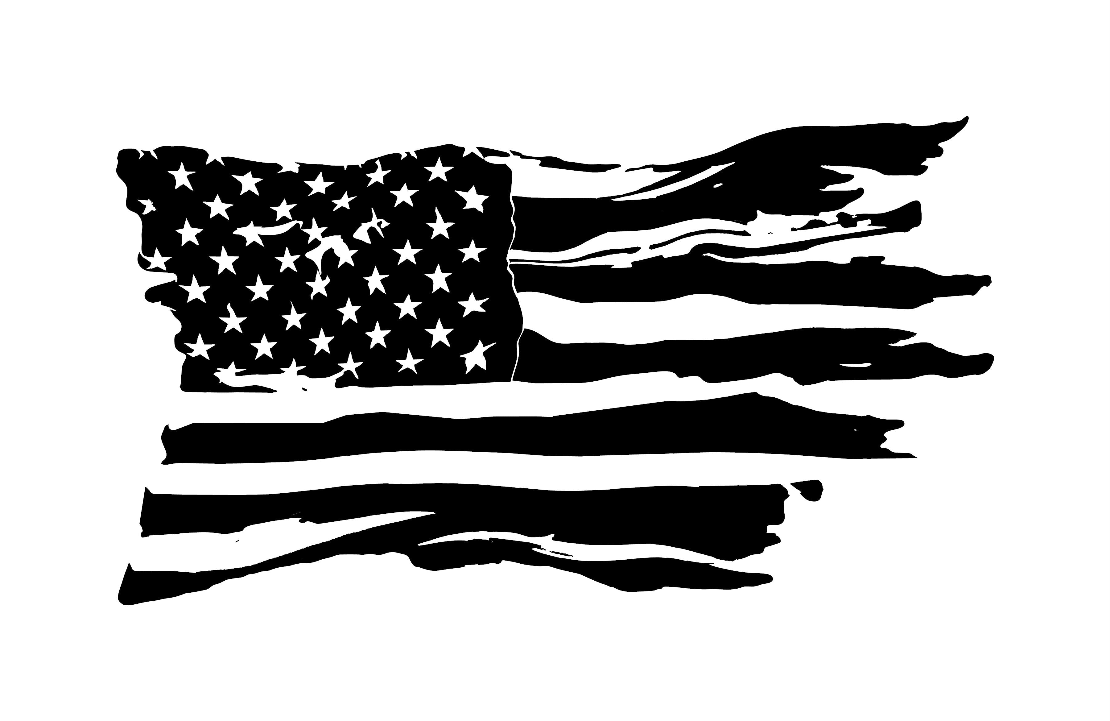 Set of Distressed American Flag Waving Decal Patriotic Car Stickers ...