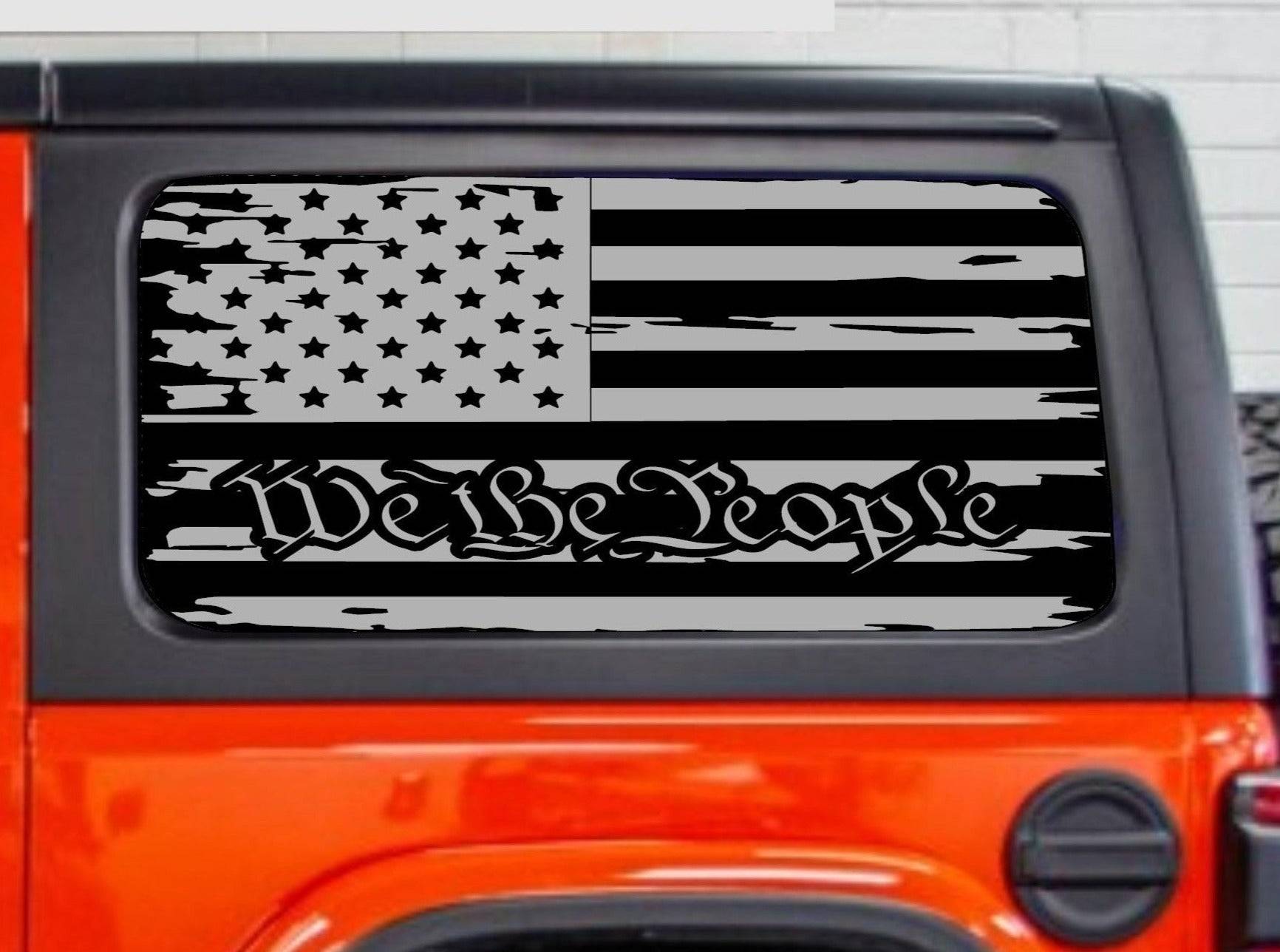 Jeep Wrangler JL JK 2-Door Rear Side Windows Decals Stickers Set of Am ...