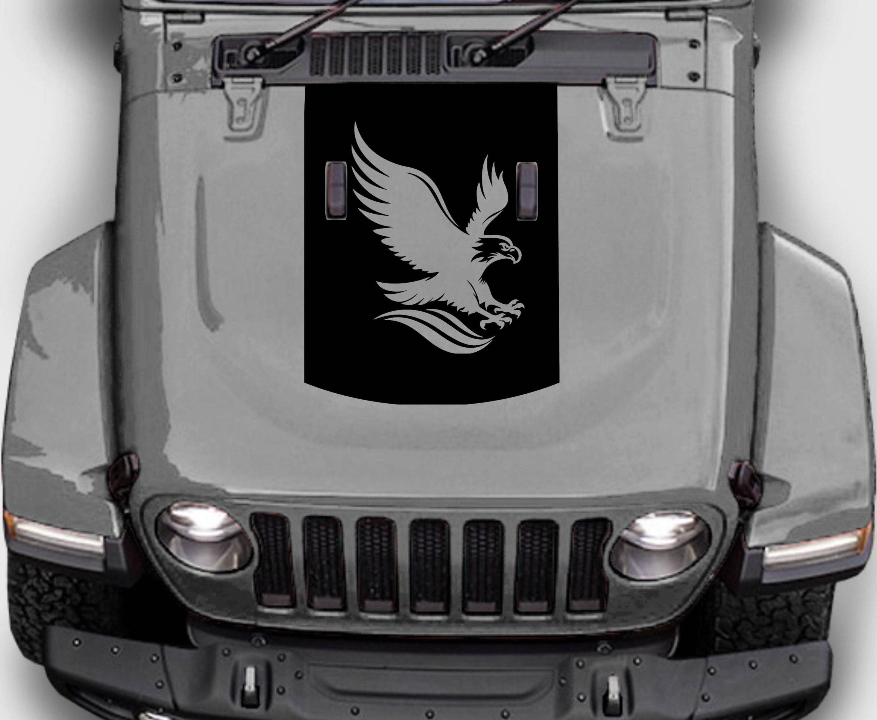 American Eagle Hood Decal Sticker for Jeep Wrangler JL, JK, Gladiator ...