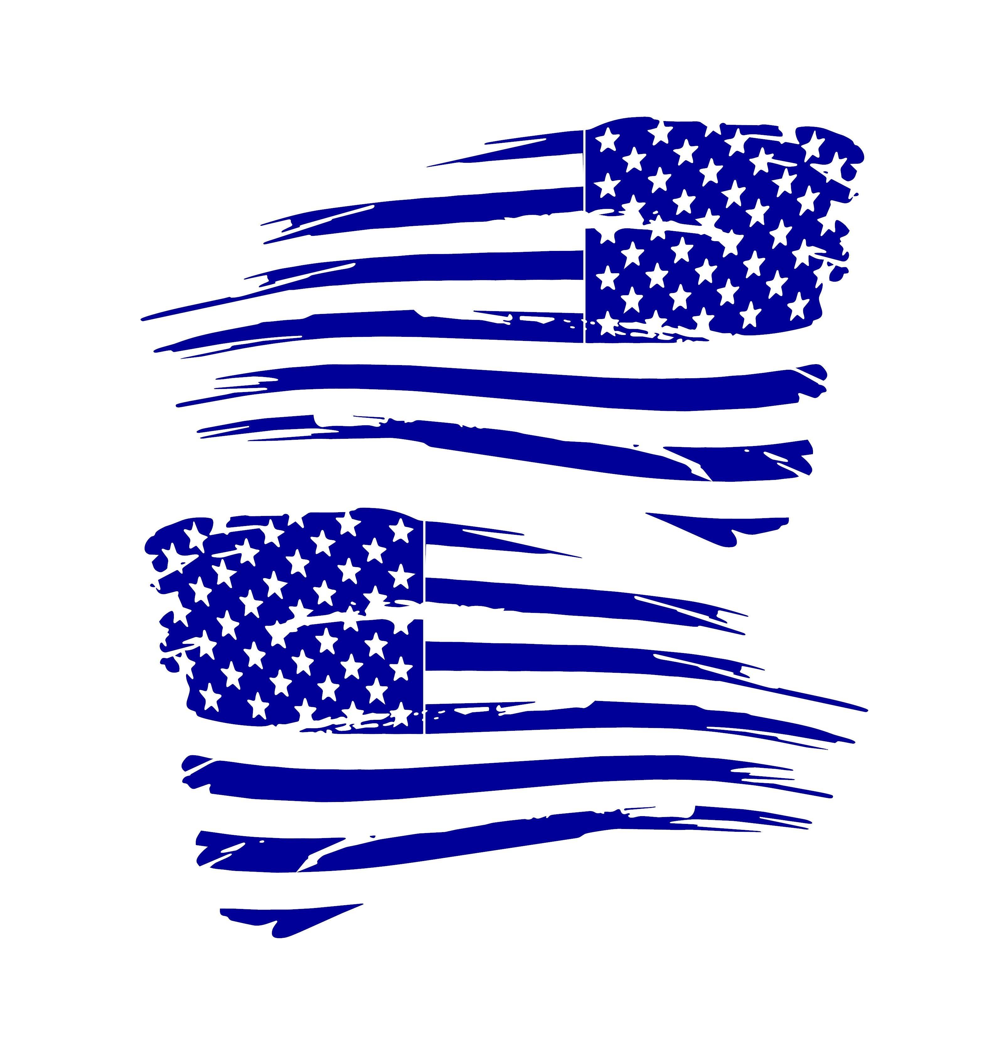 Distressed American Flag Decal Stickers: Patriotic Decals for Trucks ...