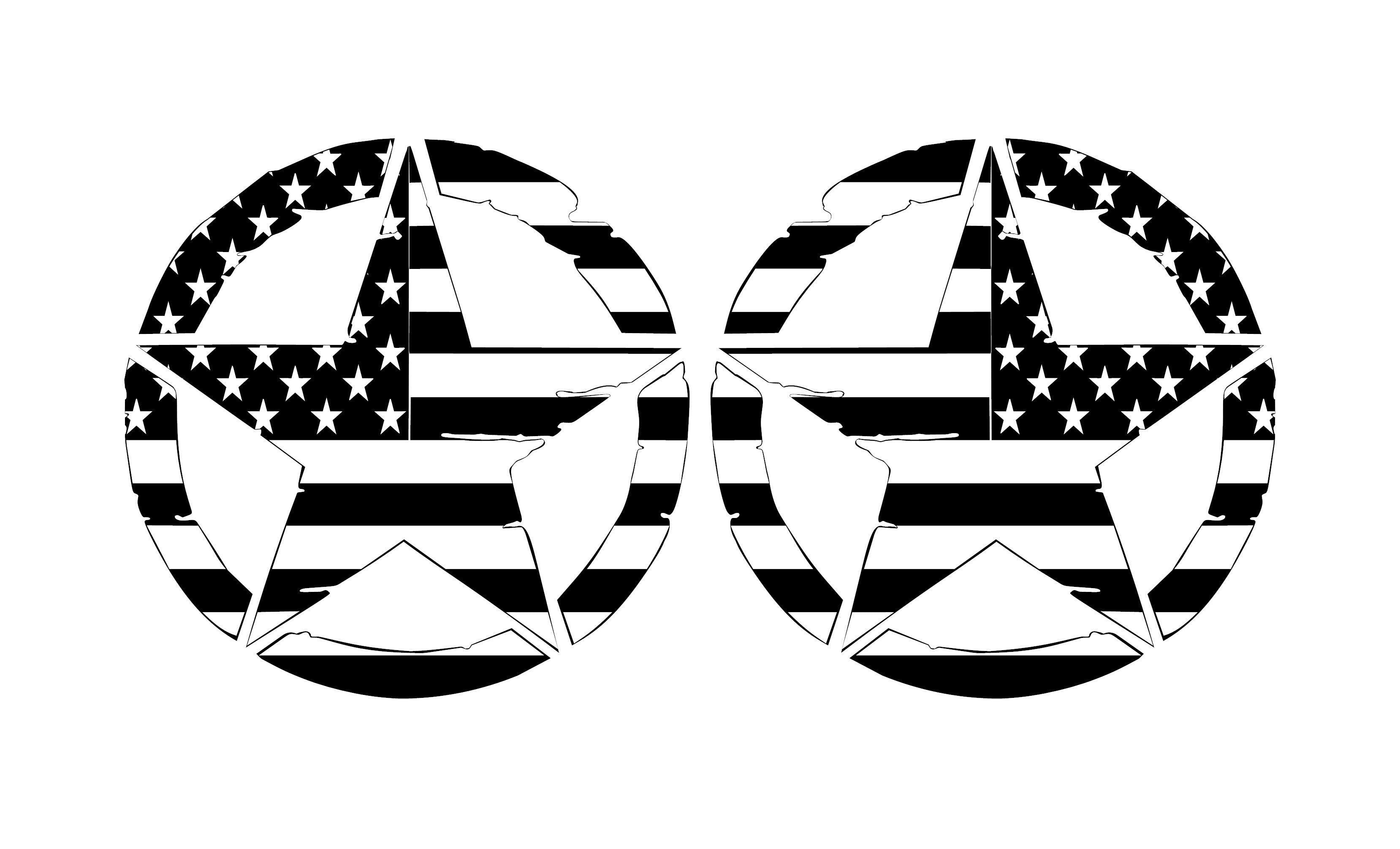 American Flag Military Star Decal Stickers: Patriotic Decals for Truck ...
