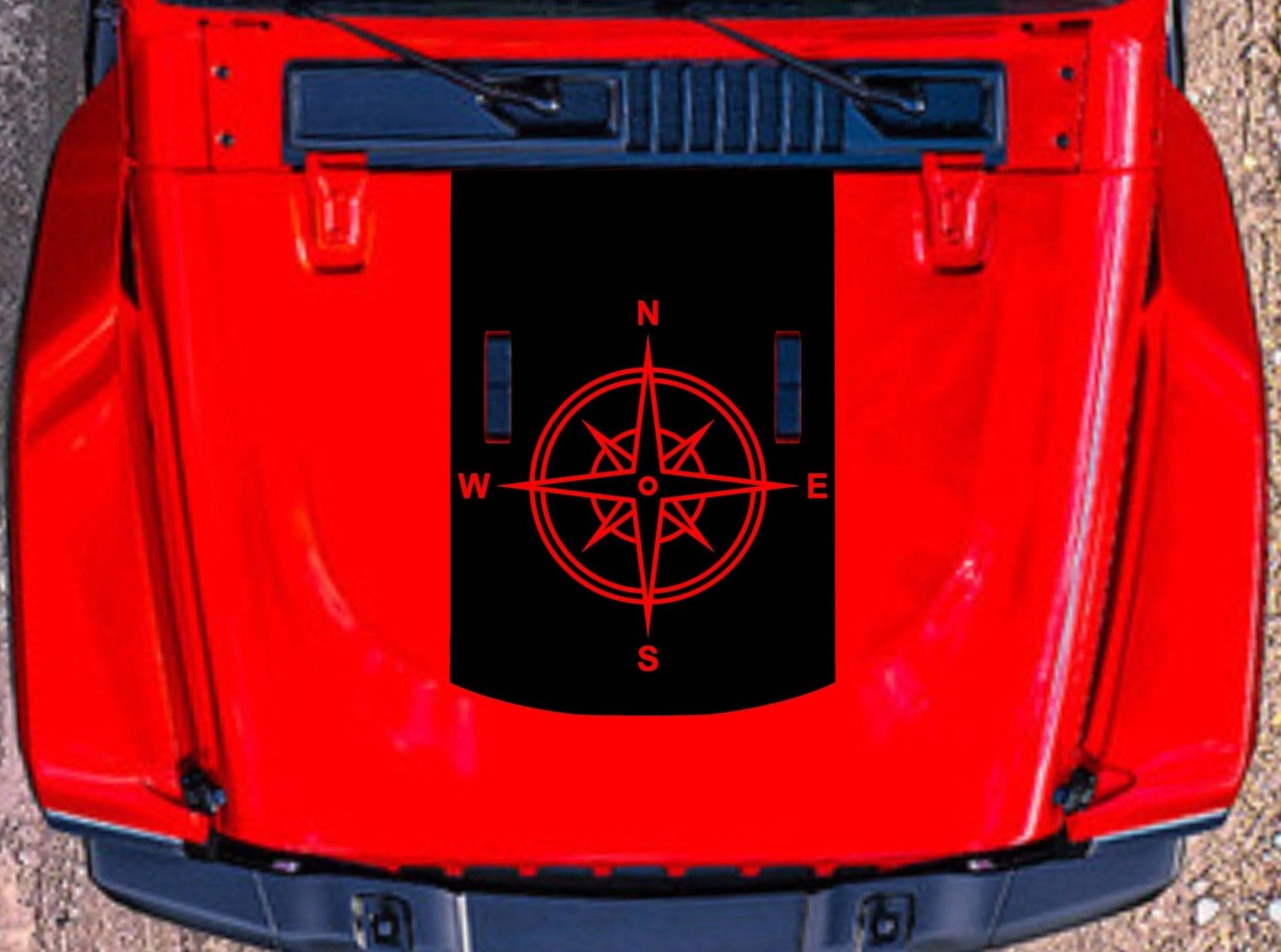 Compass Hood Decal Sticker for Jeep Wrangler JL JK Gladiator – Decal ...