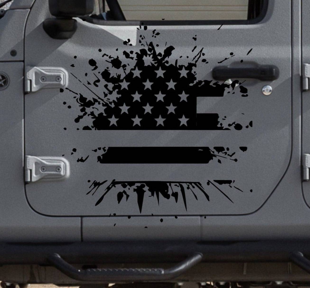 Distressed American Flag Decal Stickers Patriotic Decals For Jeeps, Tr ...