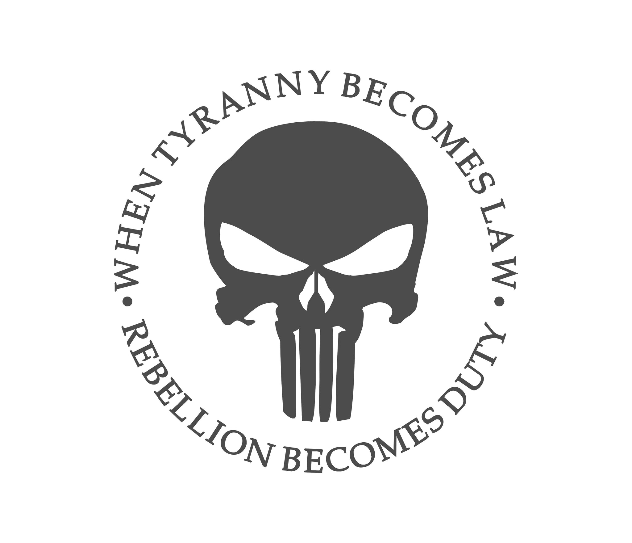 "When Tyranny Becomes Law..." Punisher Decals Stickers – Decal Republic